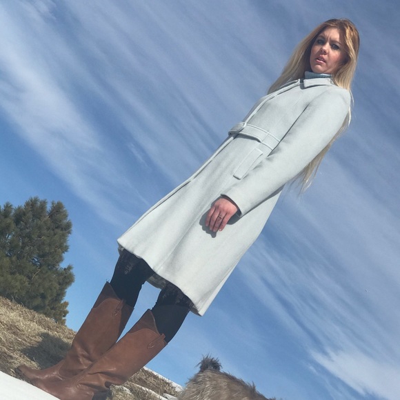 Fabio | Jackets & Coats | Vintage Pastel Blue Fabio Coat | Poshmark